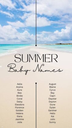 50 Baby Names Inspired by Summer Sunshine and Freedom